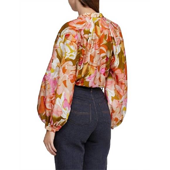Acler | Tops | New Acler Lawson Blouse In Pink Bouquet | Poshmark